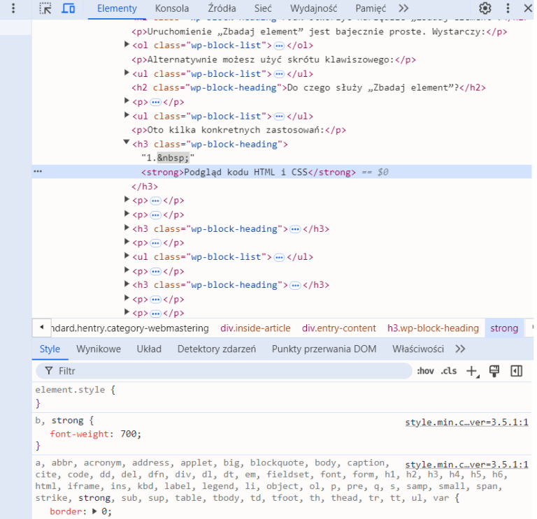 Co to jest za opcja "Zbadaj element" w przeglądarce i do czego służy ...